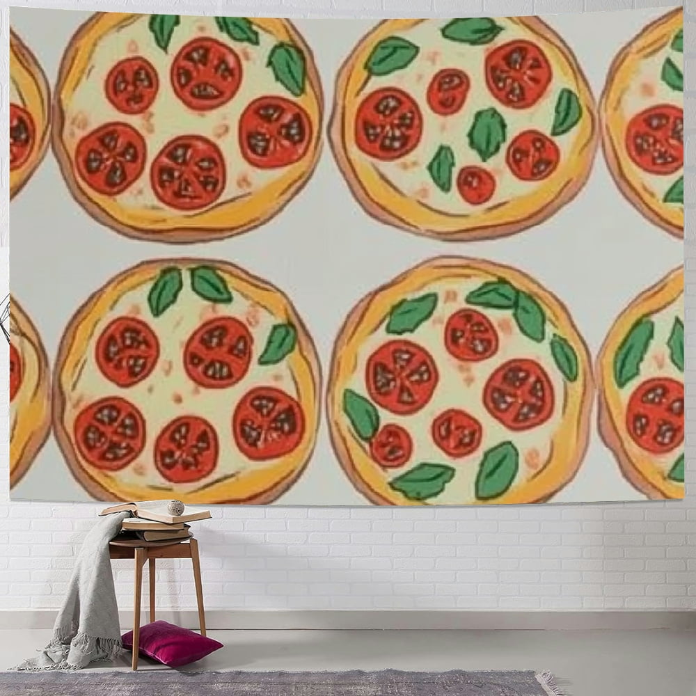 BCIIG Pizzas Tomatoes Toppings Tapestry Wall Hanging Unique Style for ...