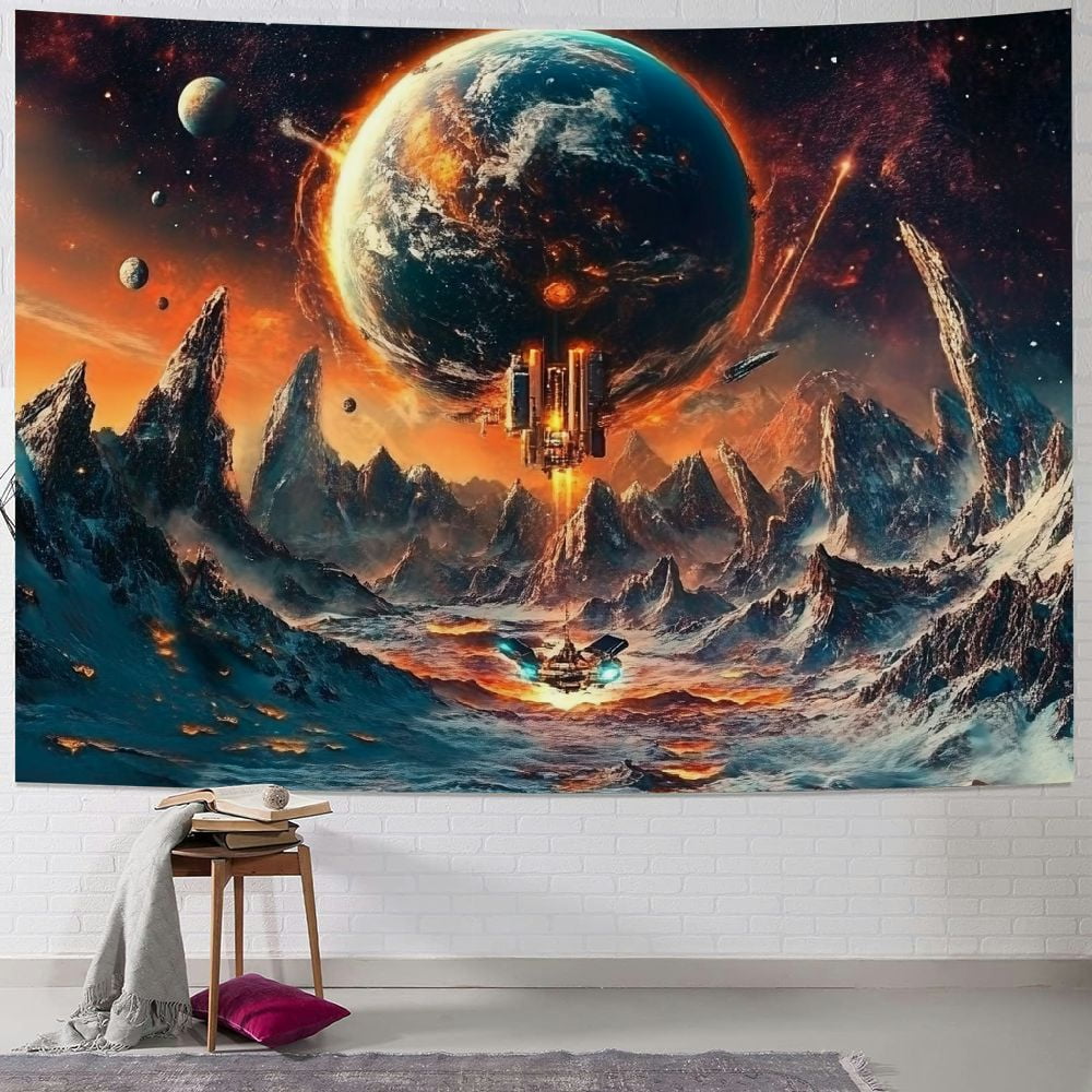 BCIIG Planet Tapestry Galaxy Space Tapestry Psychedelic Universe Nebula ...