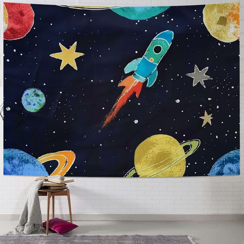 BCIIG Planets Stars Space Tapestry Wall Hanging Unique Style Graphic ...