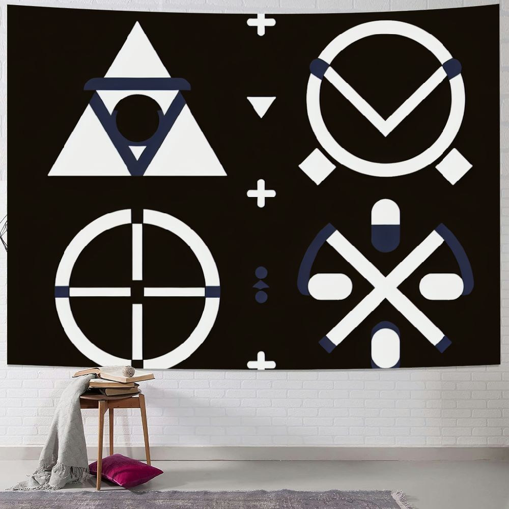 BCIIG PlayStation Controller Buttons Tapestry Wall Hanging Unique Style ...