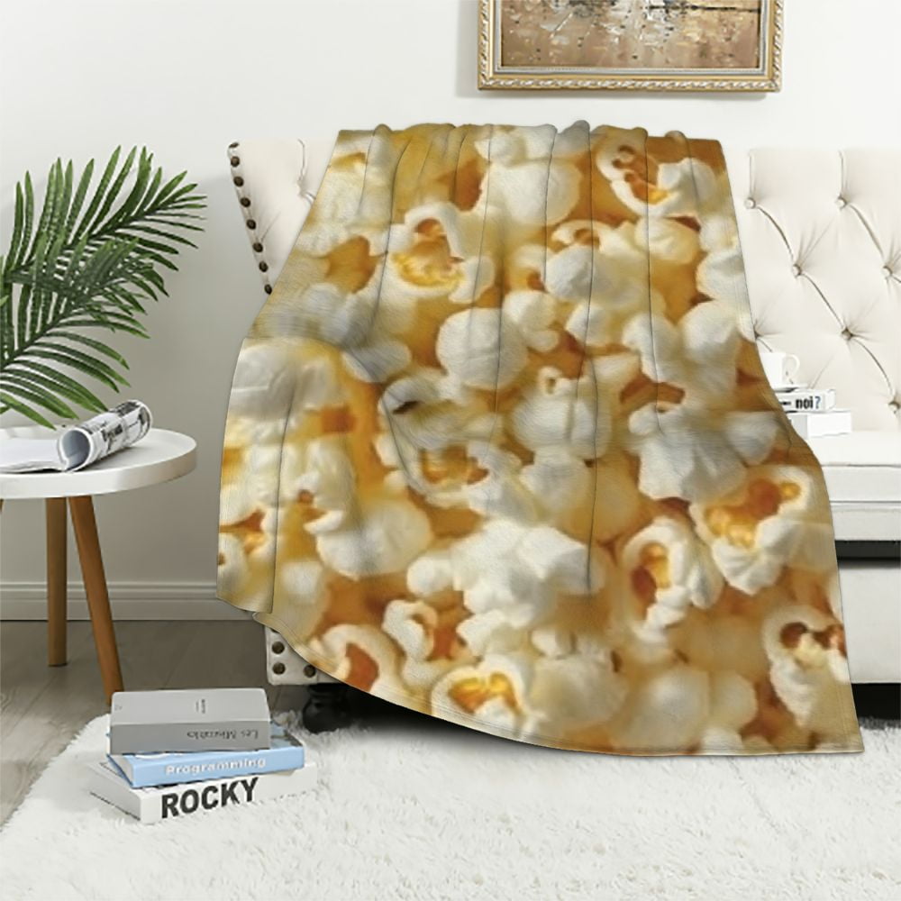 BCIIG Popcorn Movie Blanket Gifts for Women Girls Adults Kids Soft Warm ...