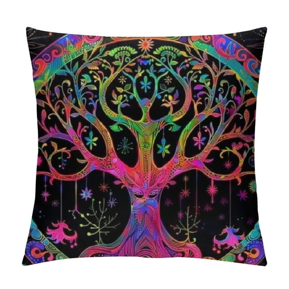 BCIIG Psychedelic Effect Graphic Decorative Cushion Throw Pillow Cover ...