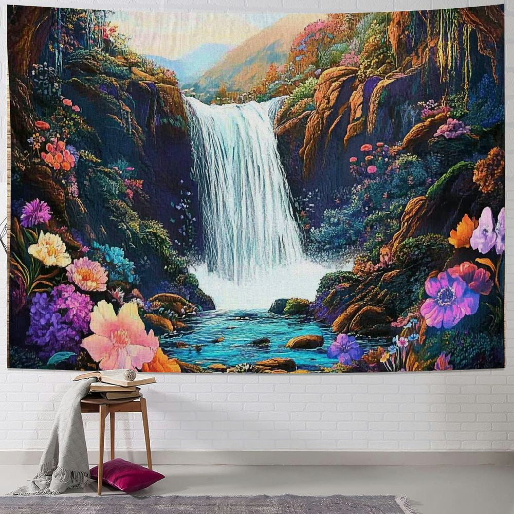 BCIIG Psychedelic Tapestry Fairy Tale World Enchanted Forest Waterfall ...