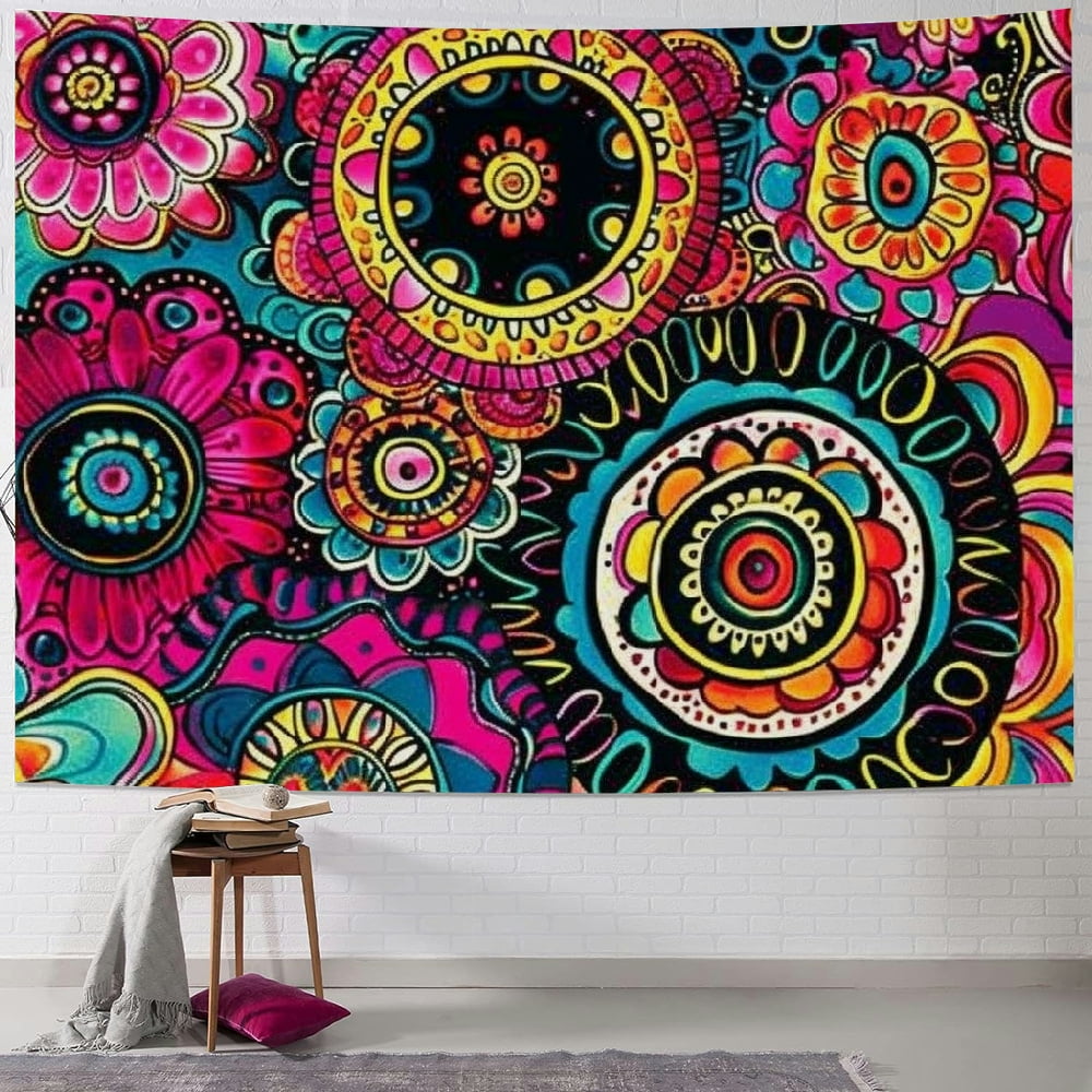 BCIIG Psychedelic Tapestry Wall Hanging Unique Style Graphic Tapestries ...
