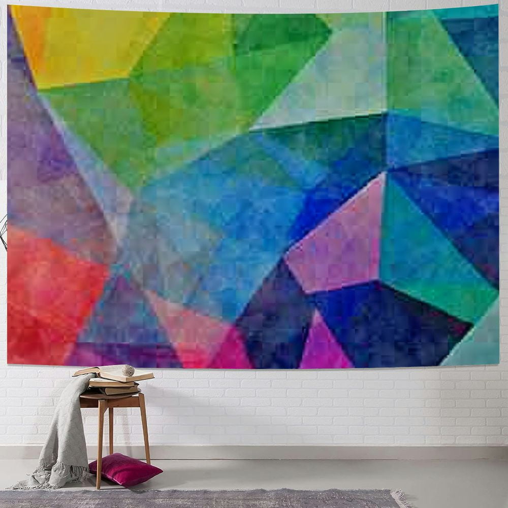 BCIIG Rainbow Geometric Abstract Tapestry Wall Hanging Unique Style ...