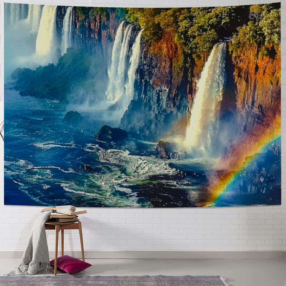 BCIIG Rainbow Waterfall Ocean Tapestry Wall Hanging Unique Style for ...
