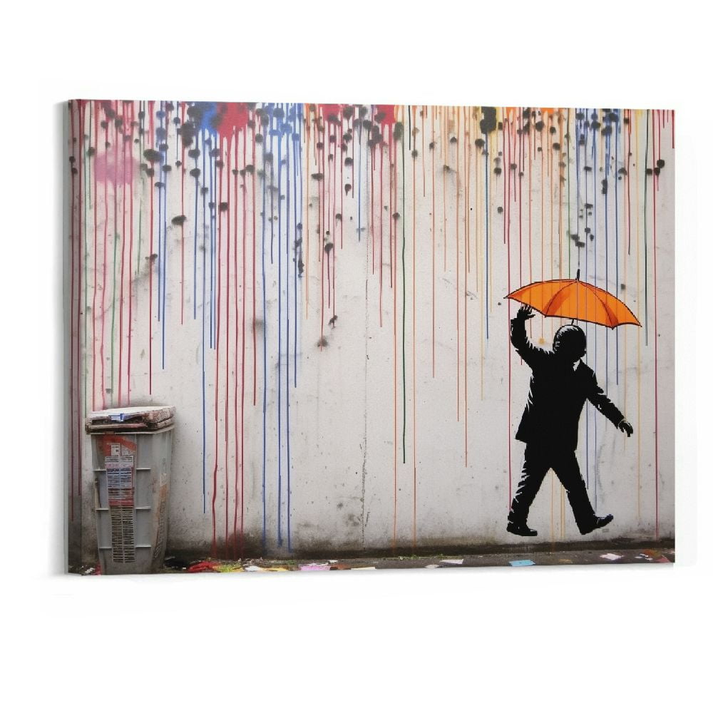BCIIG Rainbow rain Wall Art Canvas Prints Family Cartoons Painting ...