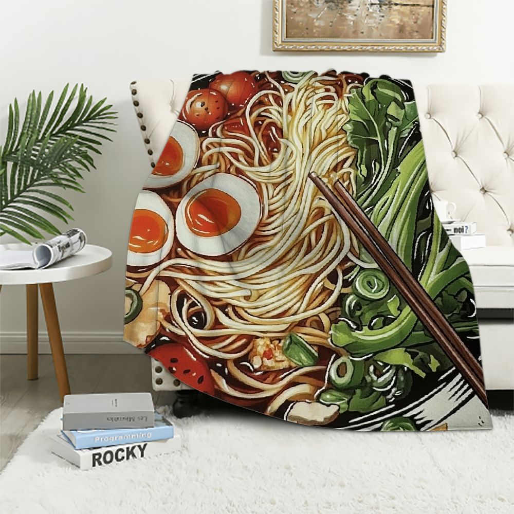 BCIIG Ramen Blanket for Adults Kids, Flannel Ramen Blankets Gifts ...