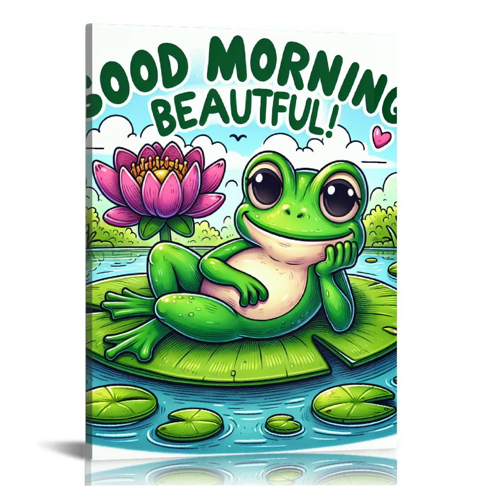 BCIIG Retro Frog Wall Art Picture,Inspirational Quote Trendy Aesthetic ...