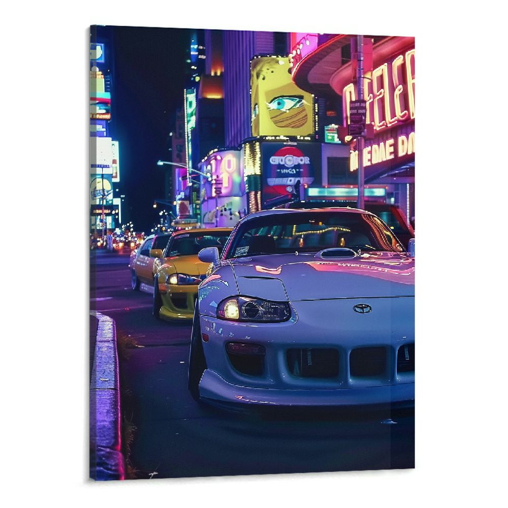 BCIIG Retro JDM Car Posters, Sports Car Canvas Poster, Wall Hanging Art ...