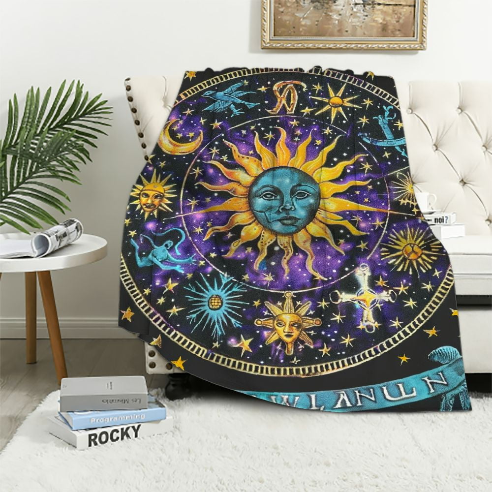 BCIIG Retro Sun and Moon Blanket Gifts for Adults for Living Room ...