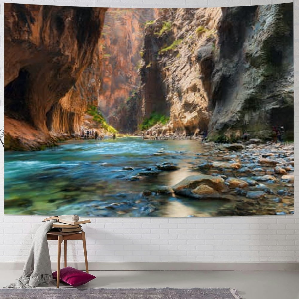 BCIIG River Canyon People Tapestry Wall Hanging Unique Style Art ...