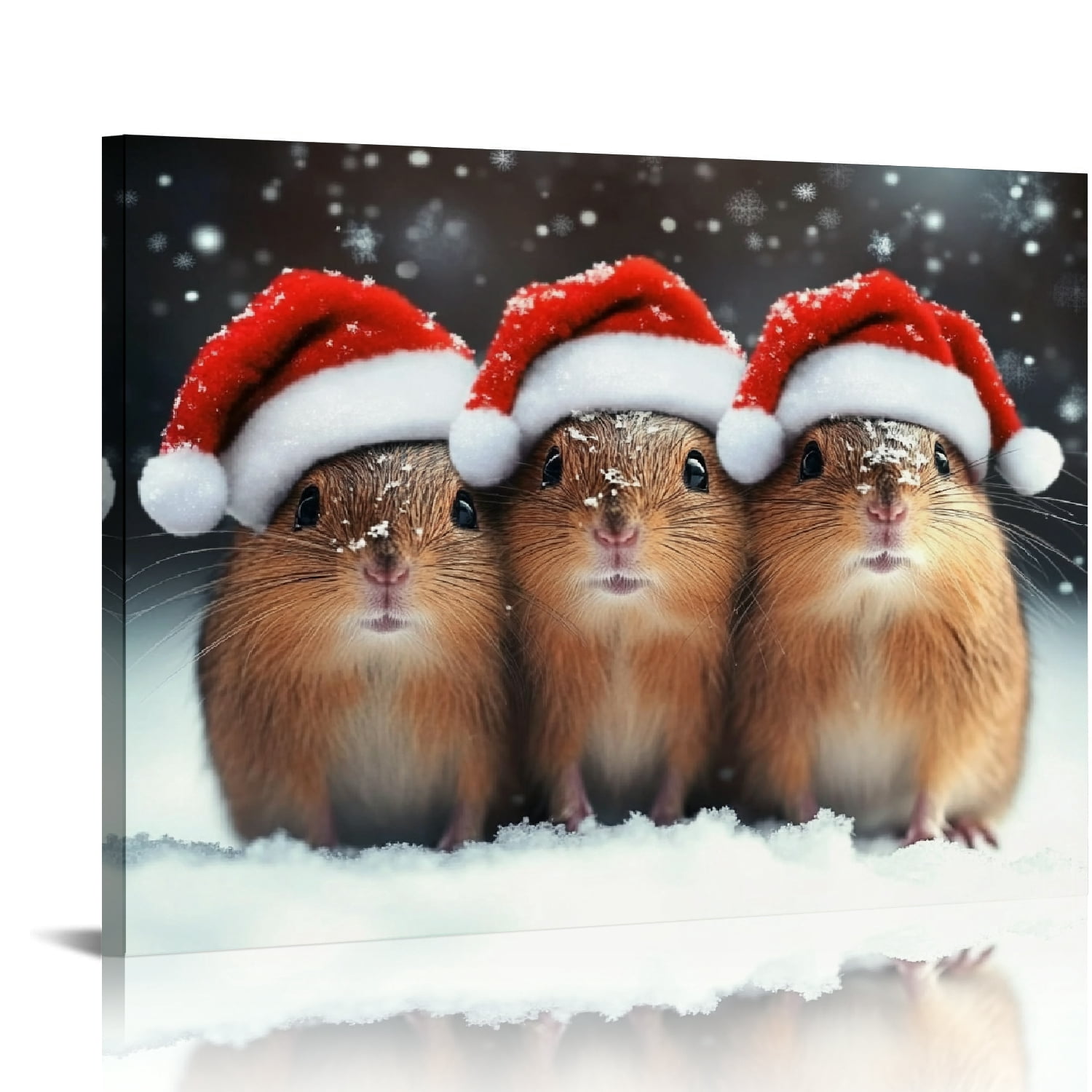 BCIIG Rodent Theme Canvas Print for Christmas Wall Decor in Living Room ...
