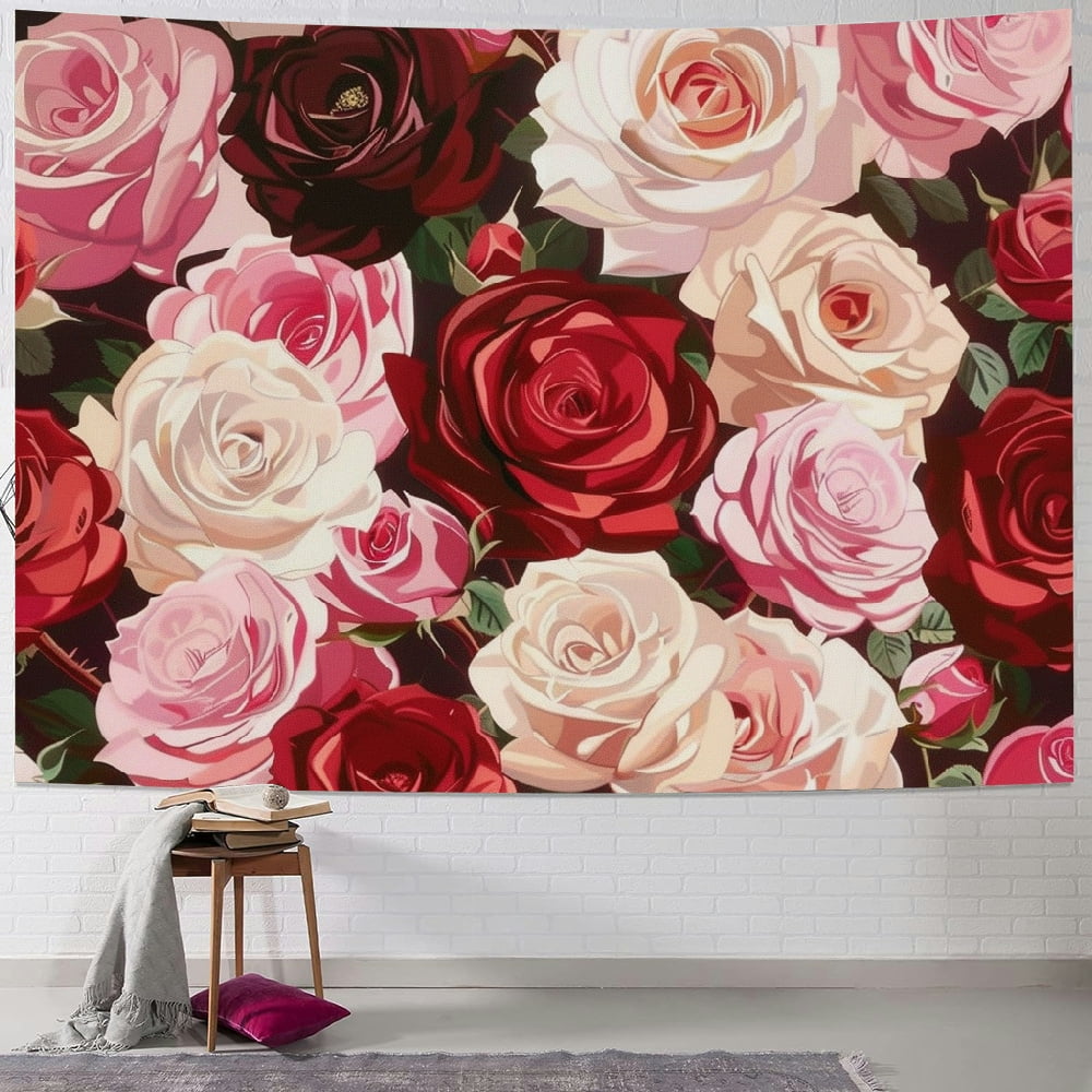 BCIIG Roses Tapestry Wall Hanging Unique Style Home Decor Art 50x40inch ...