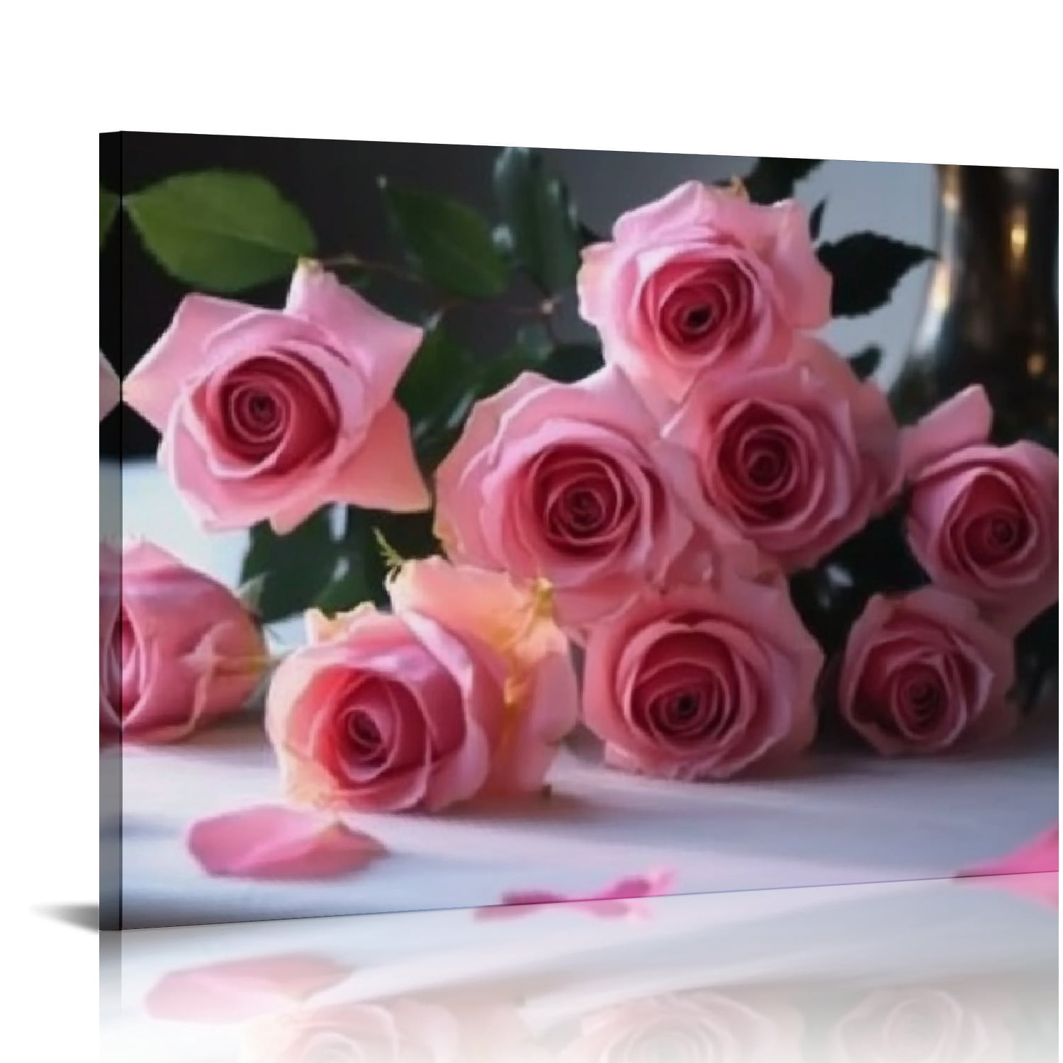BCIIG Roses Wall Decor Canvas Art Print for Living Room Bedroom Home ...