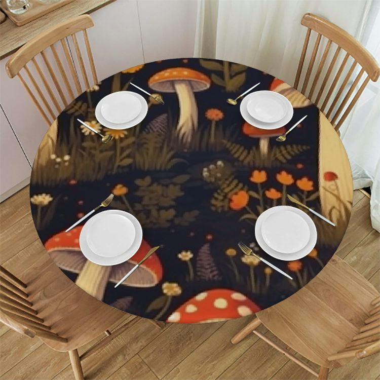 BCIIG Round Table Cover Stain Resistant and Washable, Perfect for ...
