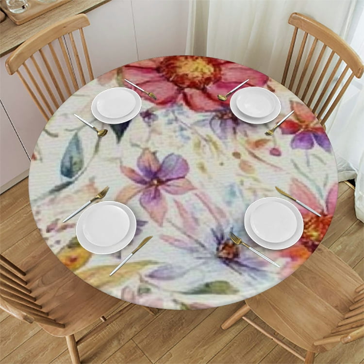 BCIIG Round Tablecloth, Stain-Resistant and Washable, Ideal for Indoor ...
