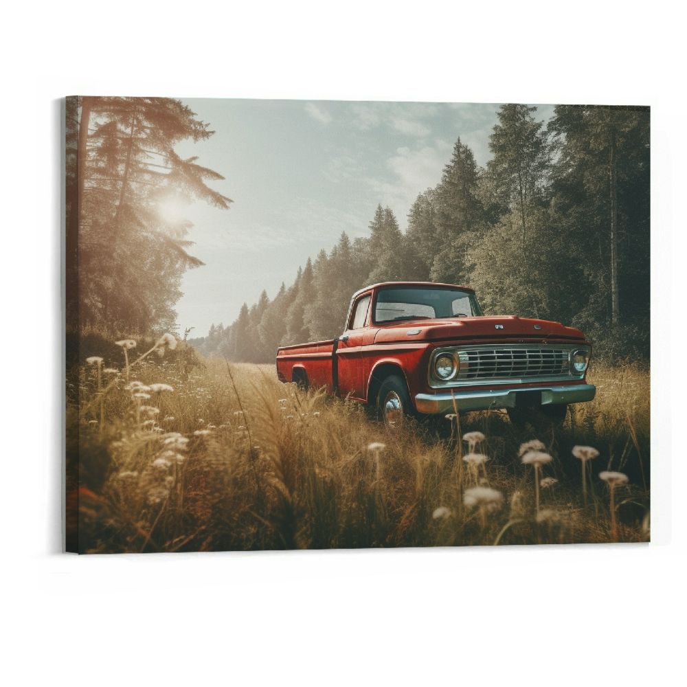 BCIIG Rusty Car Canvas Wall Art: Old Truck Pictures Paintings Print on ...