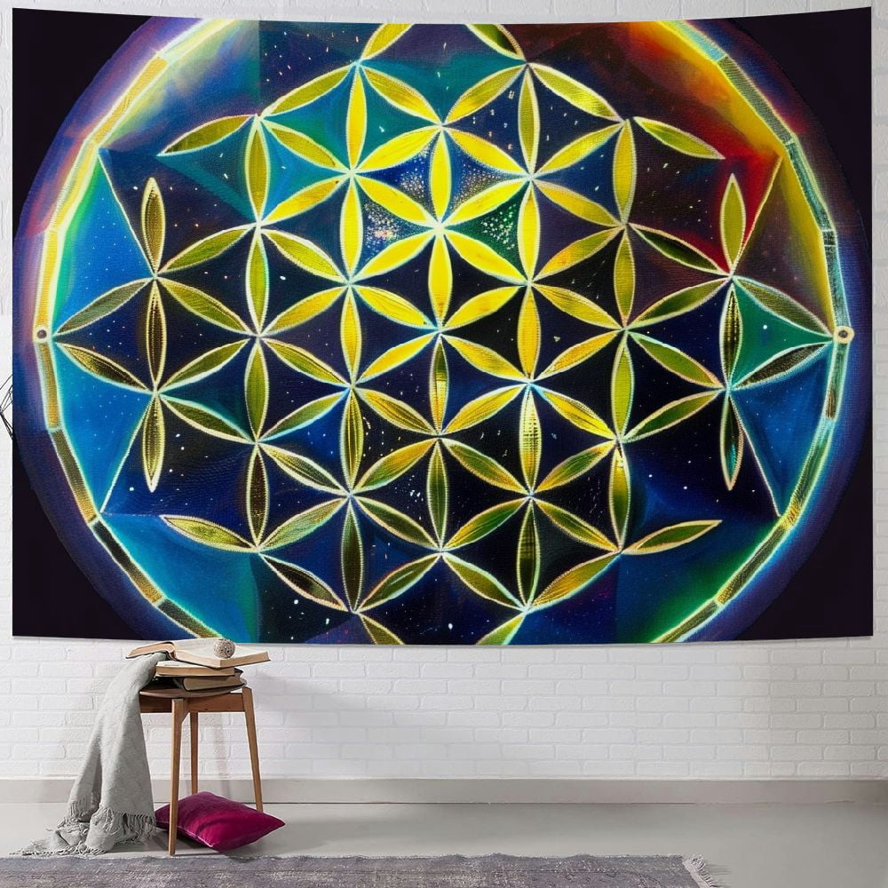 BCIIG Sacred Geometry Tapestry Wall Hanging Unique Style Graphic ...