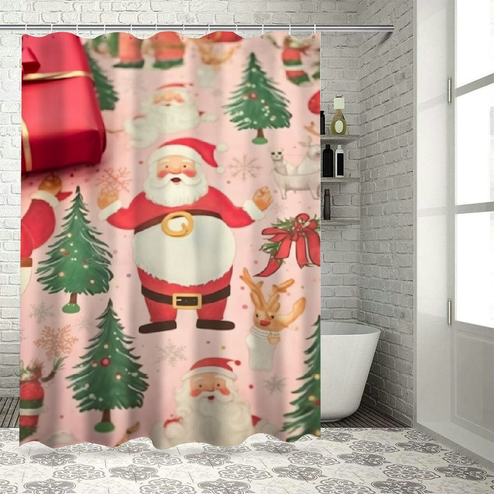 BCIIG Santa Claus Bathroom Decor Set - Colorful Luxurious Shower ...