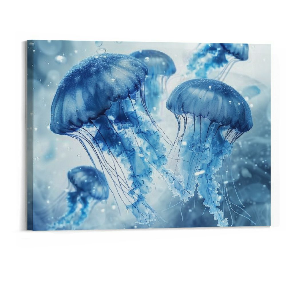 BCIIG Sea Animal Wall Art Watercolor Jellyfish Painting Canvas Prints ...