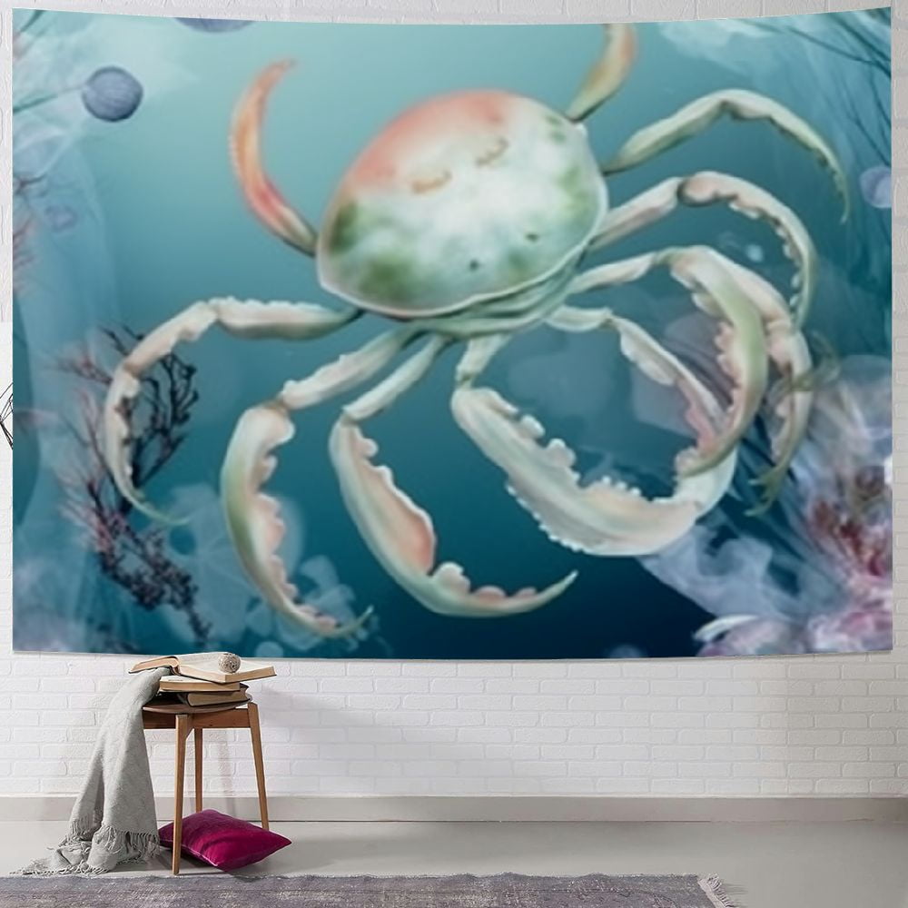 BCIIG Sea Creature Bubbles Tapestry Wall Hanging Unique Style Home Wall ...