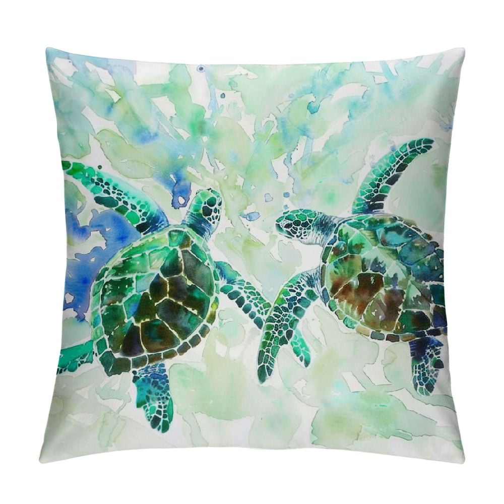 BCIIG Sea Turtle Throw Pillow Covers Super Soft Coastal Ocean ...