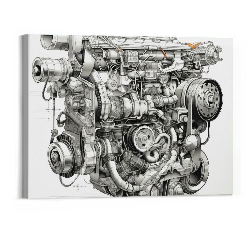 BCIIG The Second Generation Challenger Muscle Car Engine Vintage Poster ...