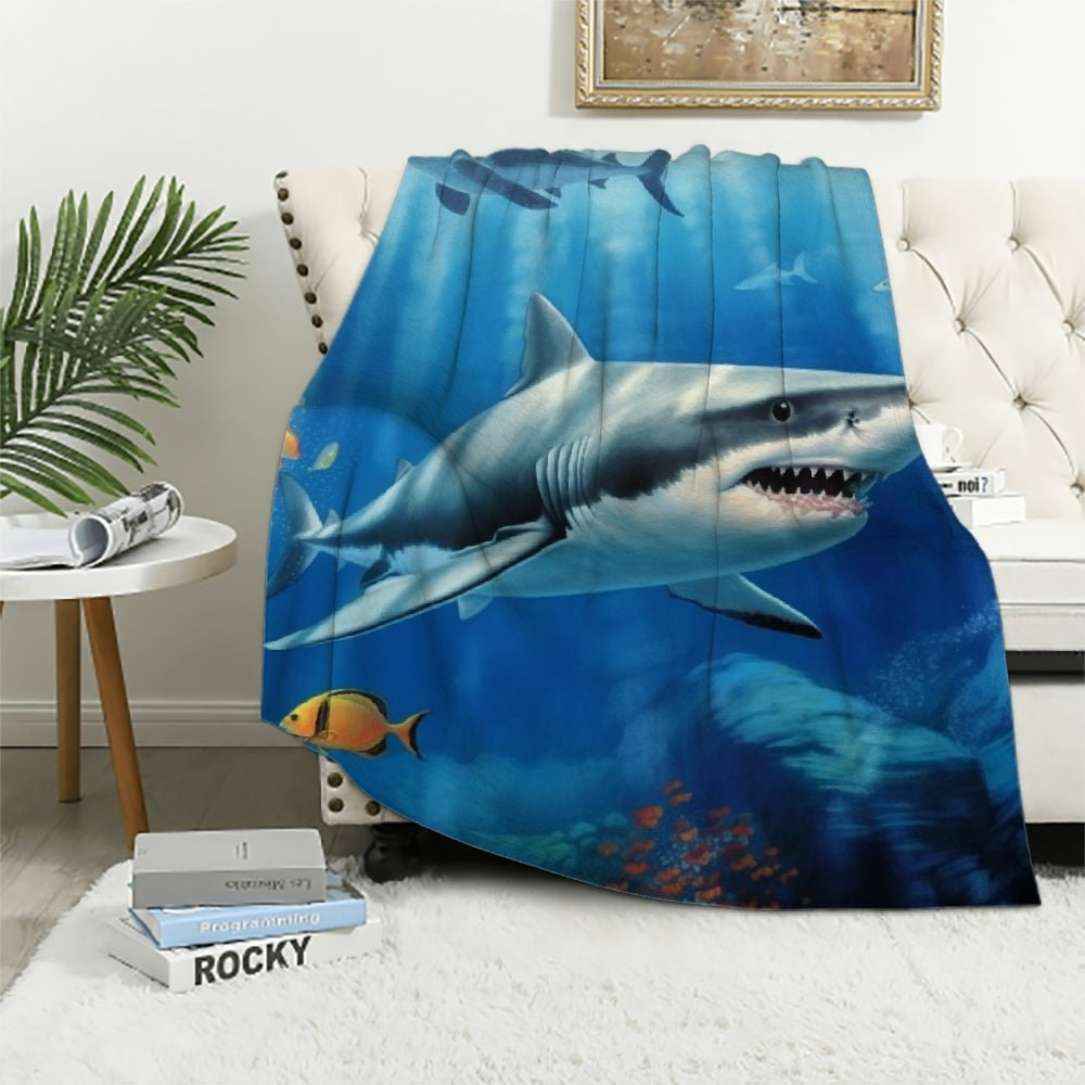 BCIIG Shark Blanket Gift for Boys Kids - Adults Bedroom Living Room ...