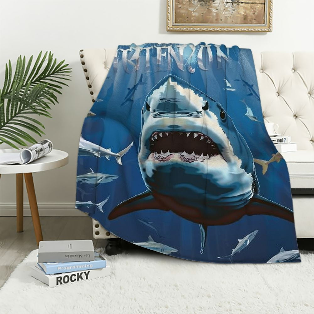 BCIIG Shark Blanket Gifts for Kids Adults Soft Warm Lightweight Cozy ...