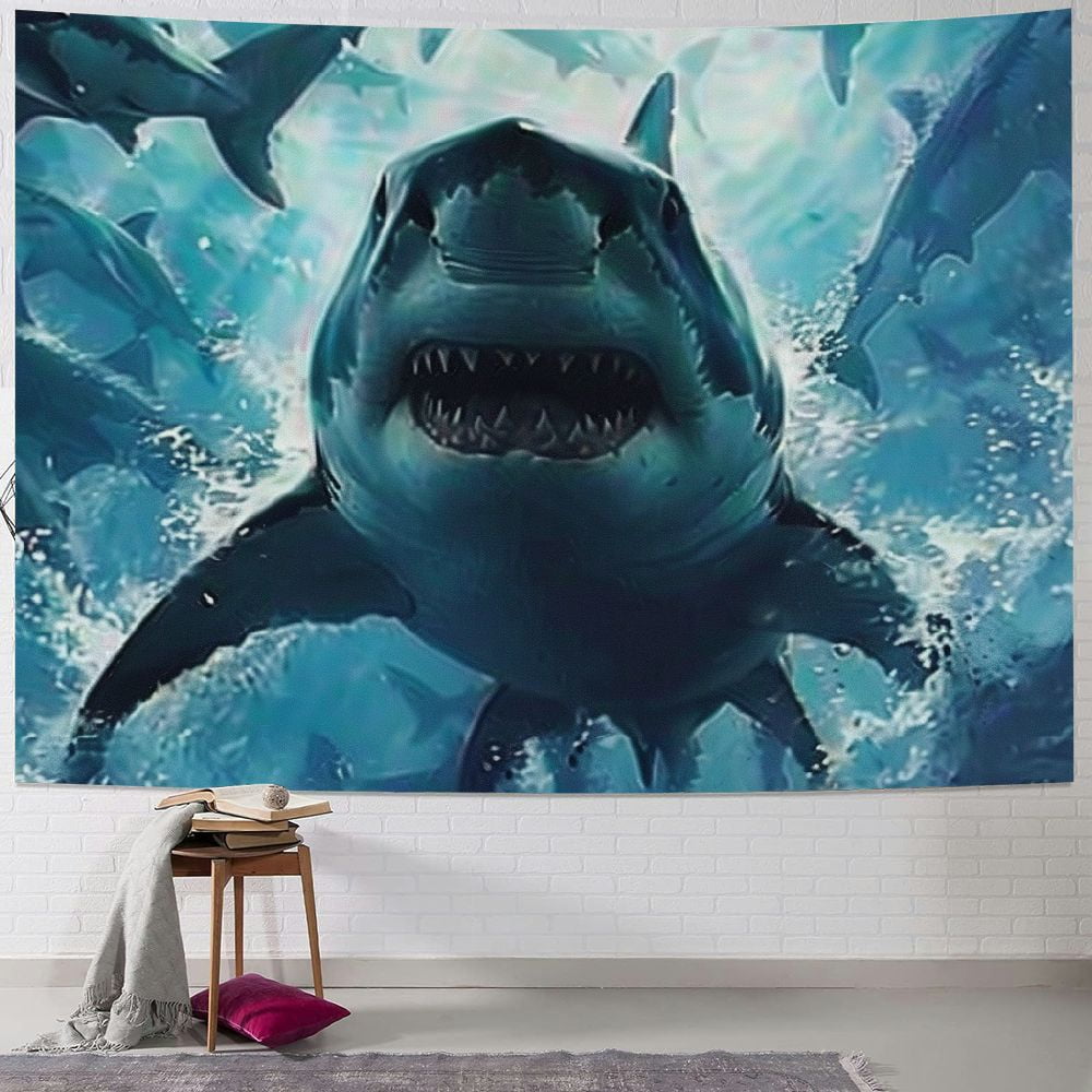 BCIIG Sharks Ocean Man Tapestry Wall Hanging Unique Style Graphic ...