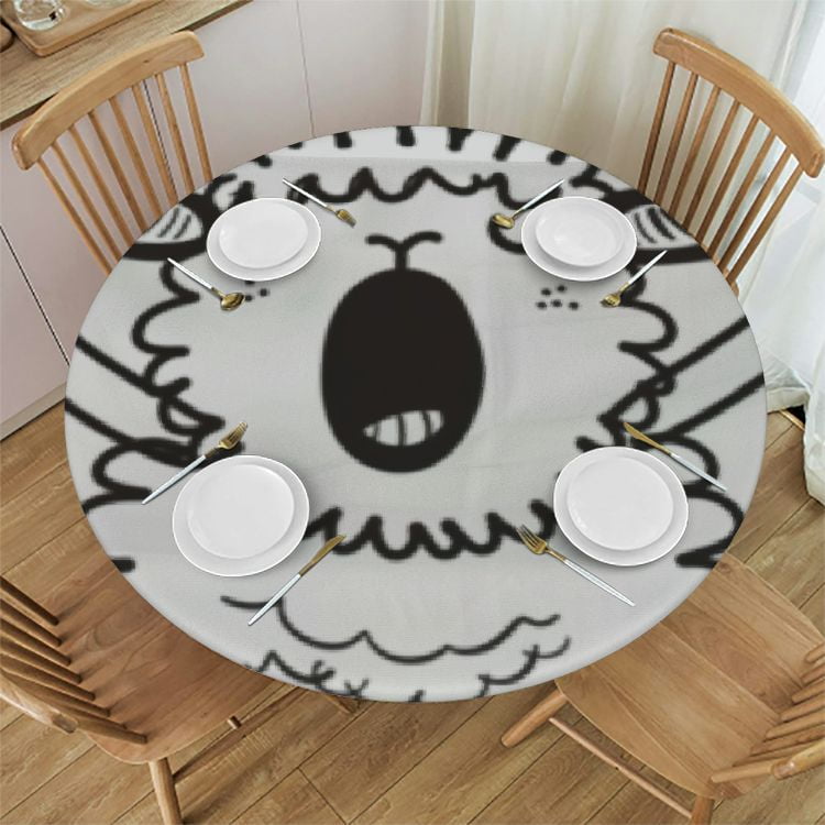 BCIIG Sheep Round Table Cover Stain Resistant & Washable for Kitchen ...