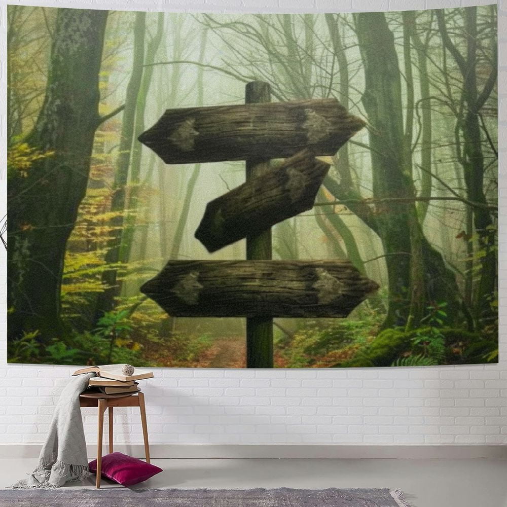 BCIIG Signpost Tapestry Wall Hanging Graphic Tapestries for Home Wall ...