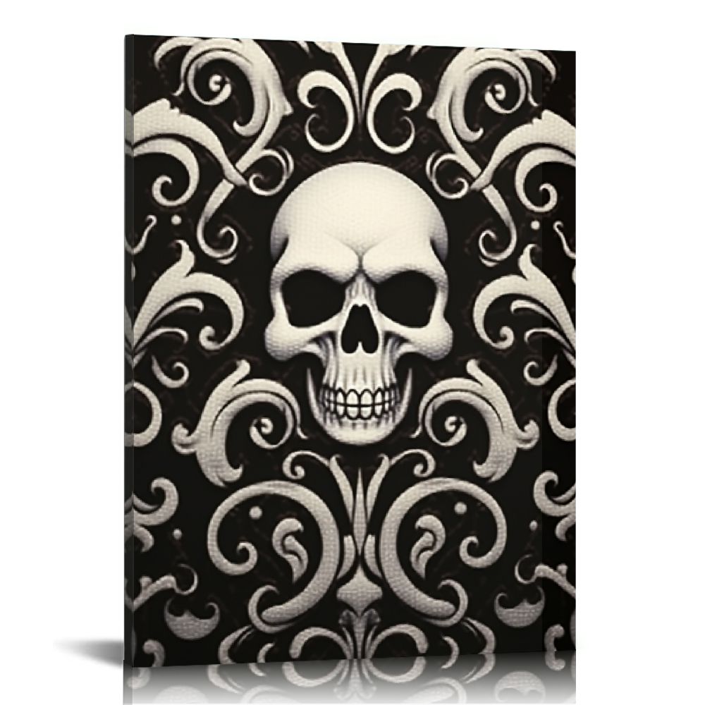 BCIIG Skull Swirly Design Gothic Art Fine Art Aesthetic Poster & Print ...