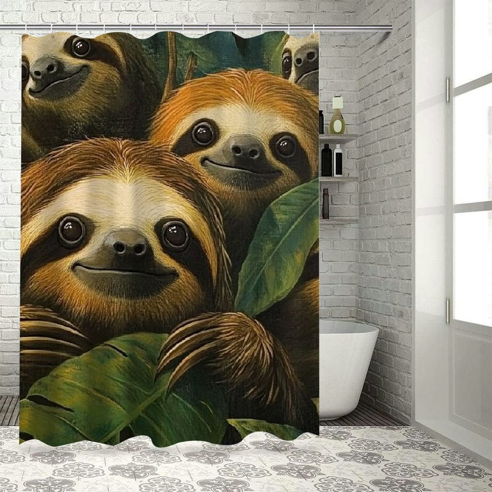 BCIIG Sloths Jungle Neo-Primitivism Bathroom Decoration Set, Colorful ...
