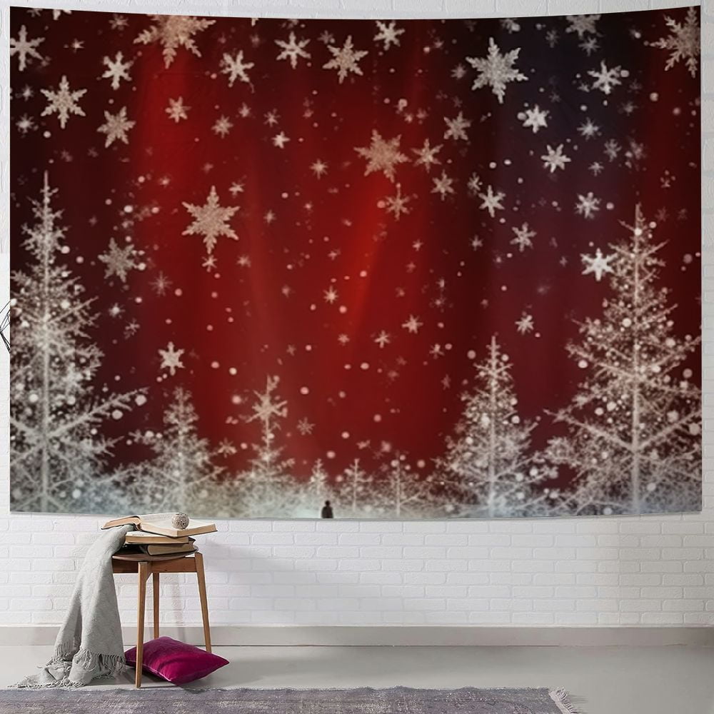 BCIIG Snowflakes Stars Tapestry Wall Hanging Unique Style Graphic ...