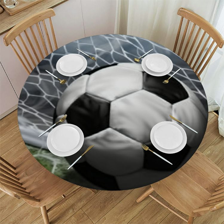 BCIIG Soccer Ball and Field Andrew Robertson Round Table Cover Stain ...