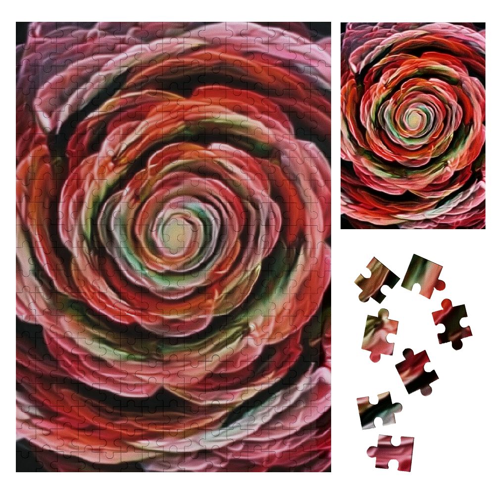 BCIIG Spiral Design Wooden Jigsaw Puzzle Vertical Challenging Difficult ...