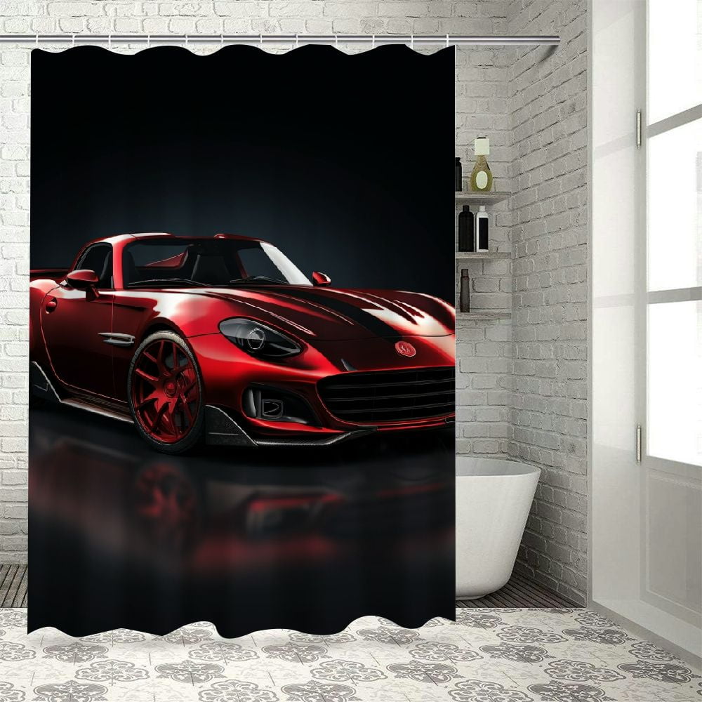 BCIIG Sports Car Bathroom Decor Set with Hooks, Colorful Luxurious ...