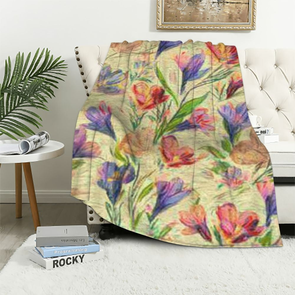 BCIIG Spring Summer Flowers Throw Blankets All Season Ultra Soft Warm ...