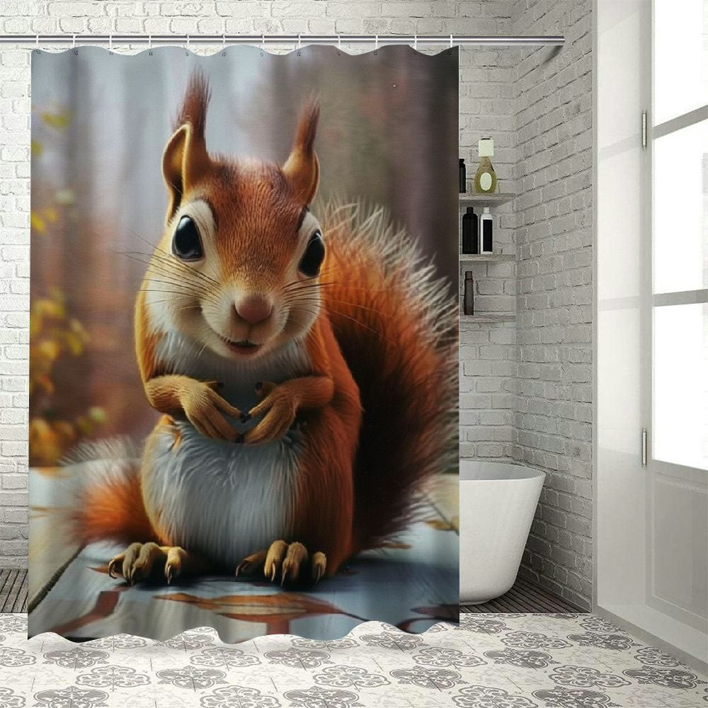 BCIIG Squirrel Bathroom Decor Set Colorful Luxurious Graphic Print ...
