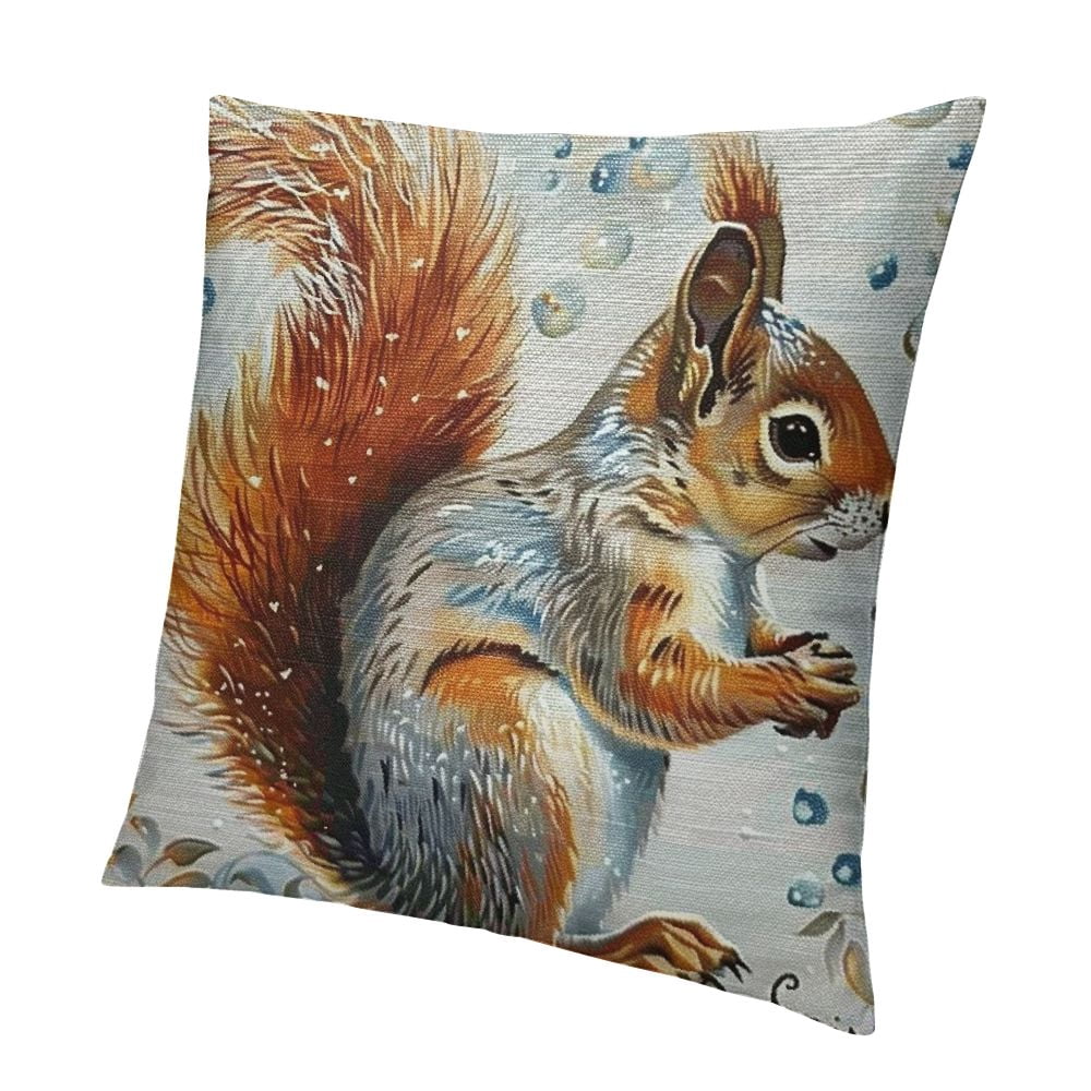 BCIIG Squirrel Decorative Pillow Case Cute Lovely Animal Furry Tail ...
