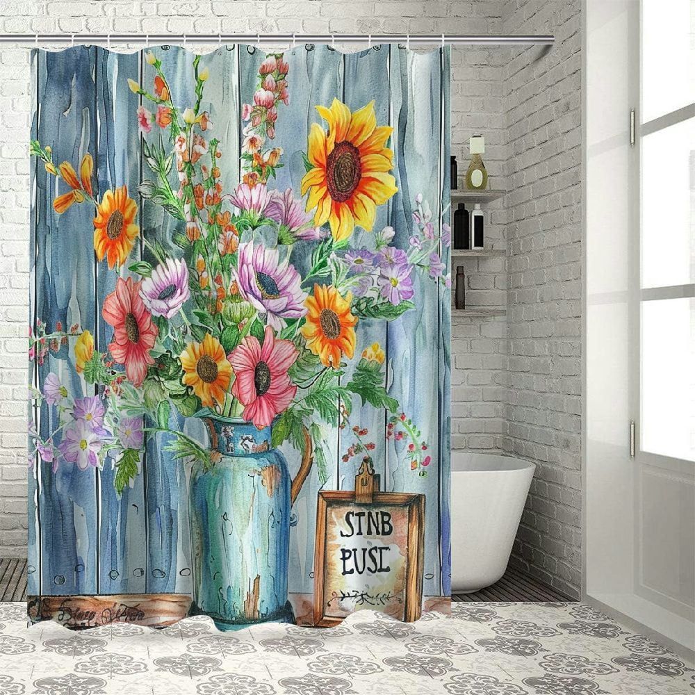 BCIIG Stall Shower Curtain Narrow Partition Fabric Water Resistant ...