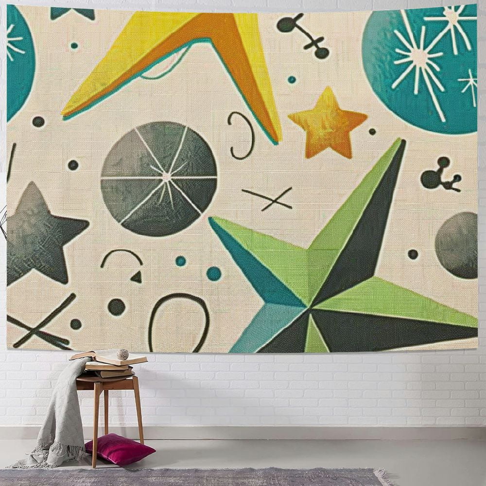 BCIIG Stars Shapes Tapestry Wall Hanging Unique Style Graphic ...
