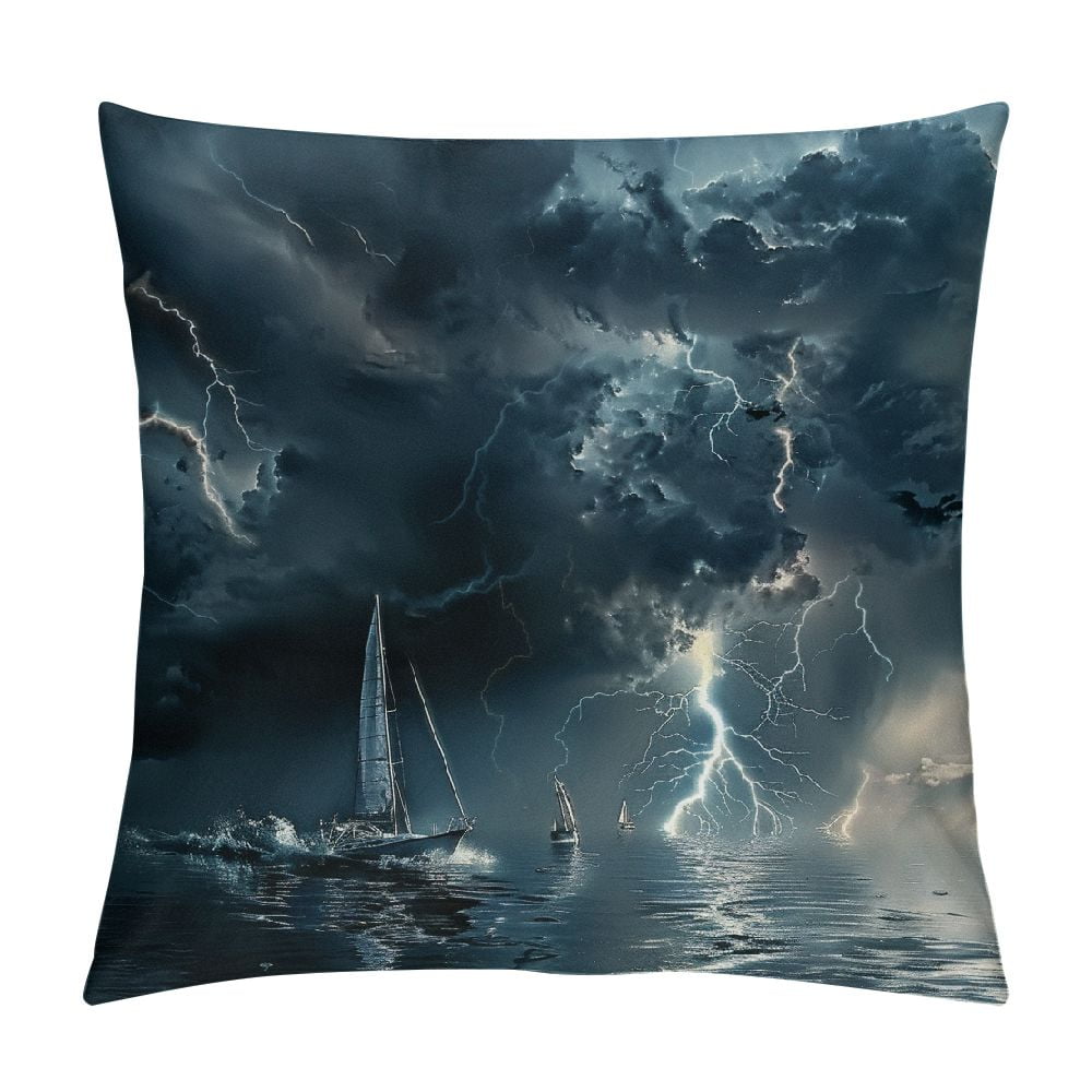 BCIIG Stormy Weather Graphic Decorative Throw Pillow Cover Short Plush ...