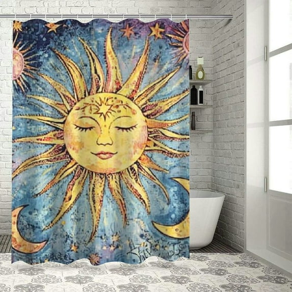 BCIIG Sun Moon Stars Bathroom Decoration Set With Hooks, Colorful ...