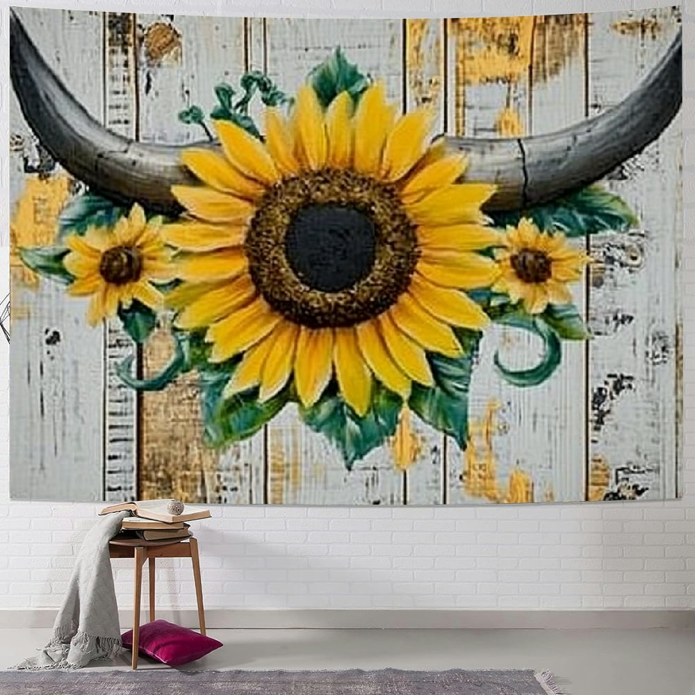 BCIIG Sunflower Tapestry Wall Hanging Unique Style Graphic Tapestries ...