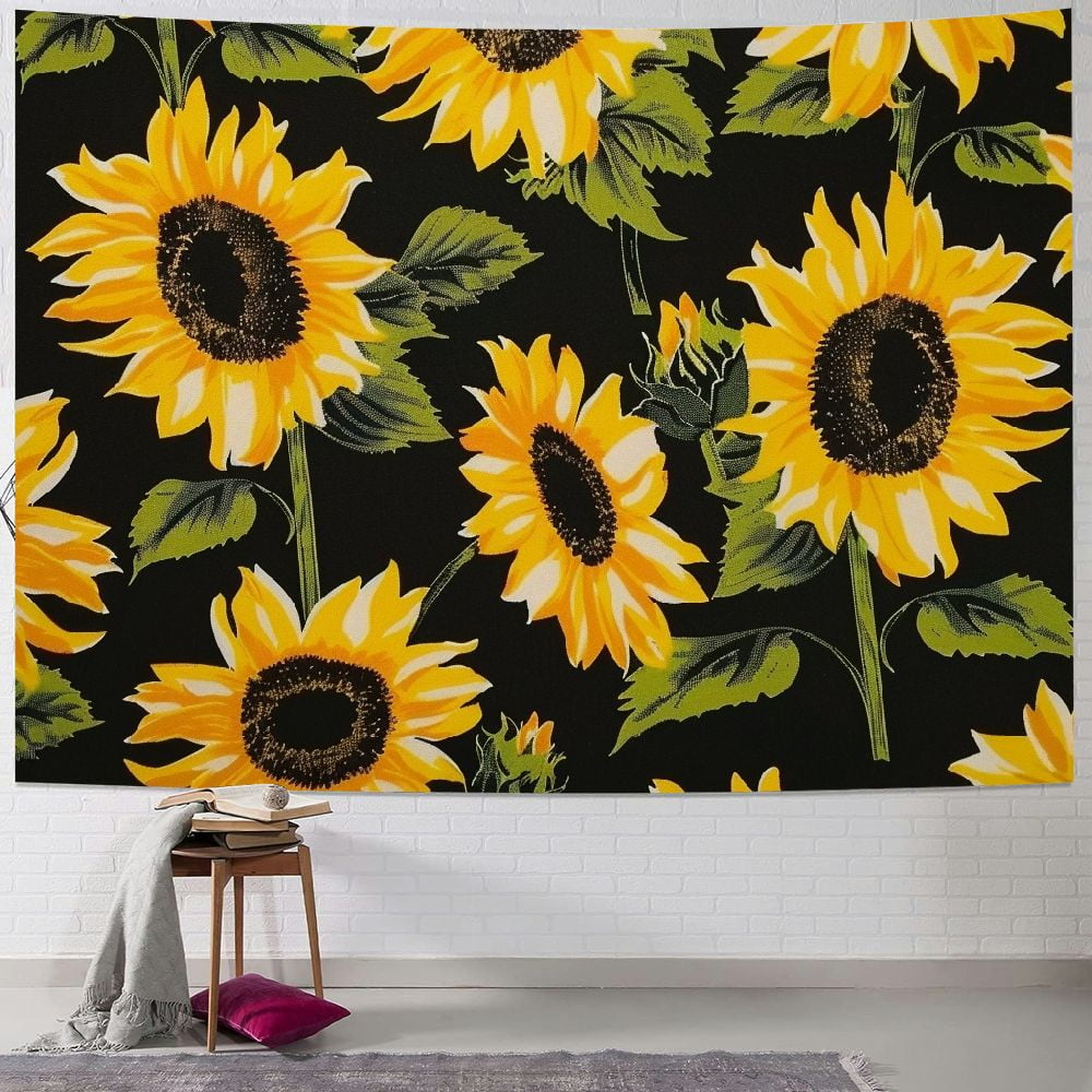 BCIIG Sunflowers Tapestry Wall Hanging Unique Style Graphic Tapestries ...