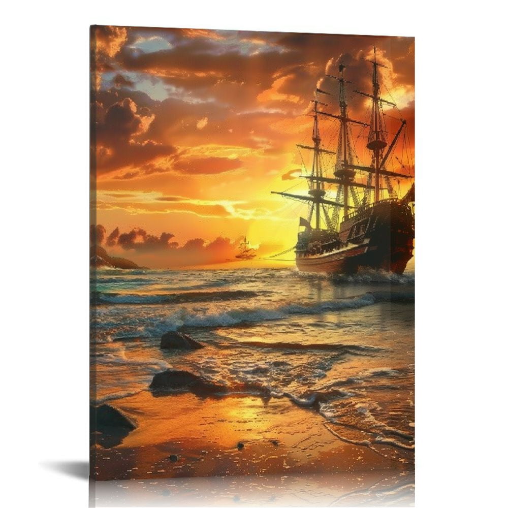 BCIIG Sunset Fine Art Aesthetic Poster & Print Wall Painting for Home ...