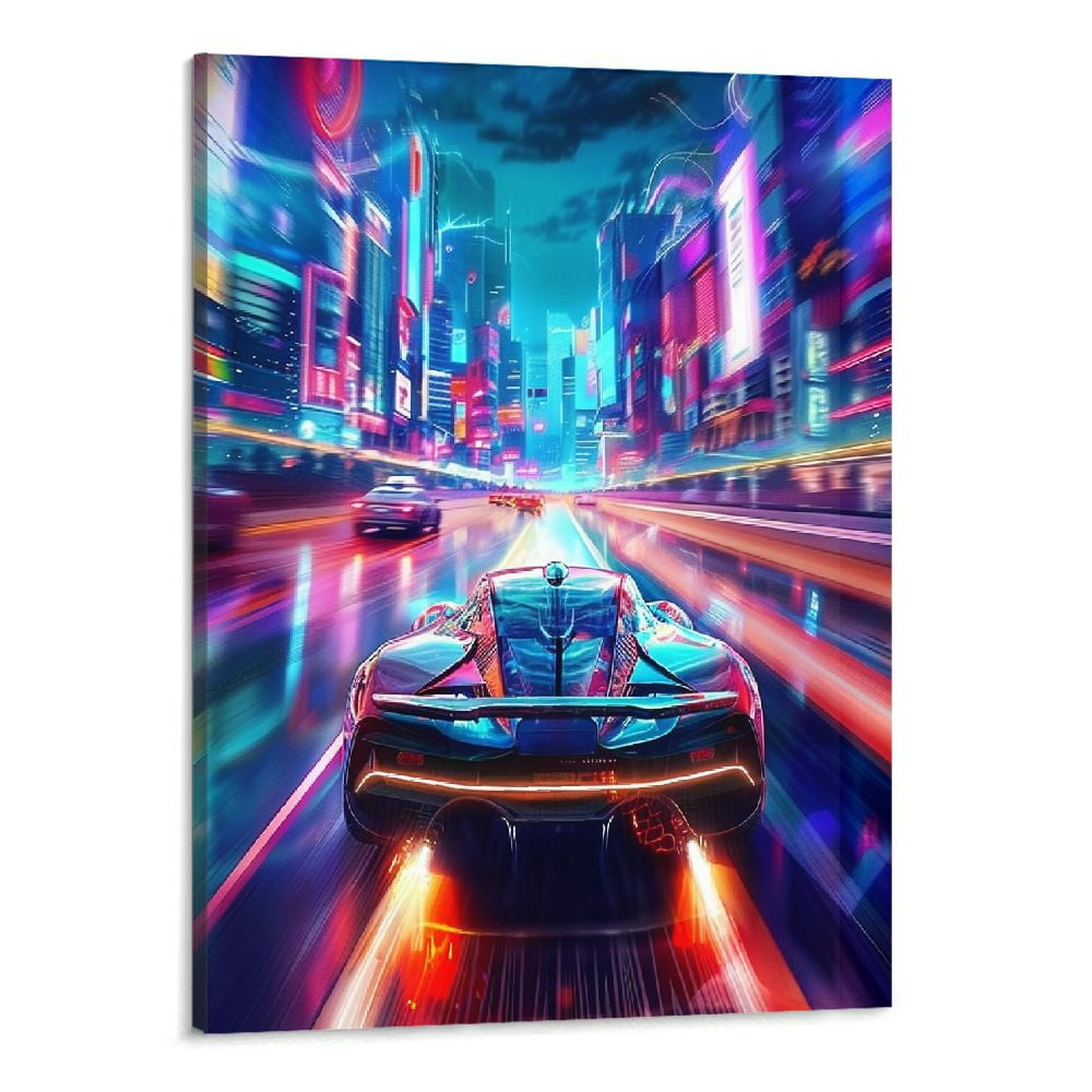 BCIIG Super Car Posters for Boys Room - Neon Sports Car Racing Wall ...